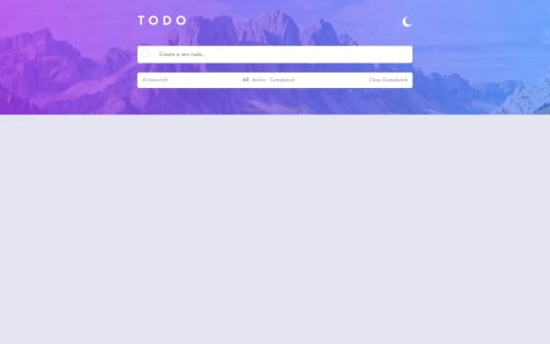 Todo App coding challenge solution | Frontend Mentor