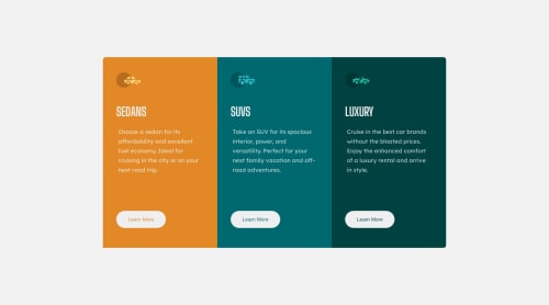 Three Card Layout (CSS Grid ) coding challenge solution