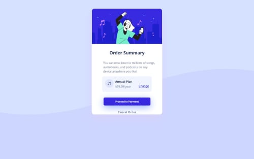 Frontend Mentor | Order Summary Components with HTML and CSS coding challenge solution