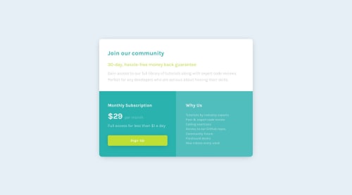 Responsive landing page using CSS Grid and Flexbox coding challenge solution | Frontend Mentor