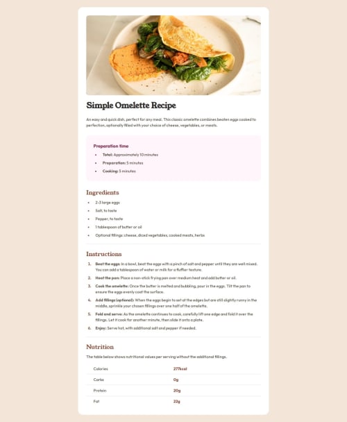 Frontend Mentor | Responsive recipe main page coding challenge solution Frontend Mentor | Responsive recipe main page coding challenge solution