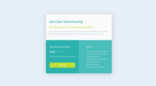 Responsive pricing page using HTML and CSS coding challenge solution