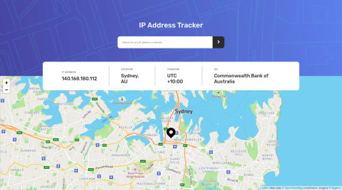 IP Address Tracker using HTML, CSS and Vanilla JavaScript coding challenge solution