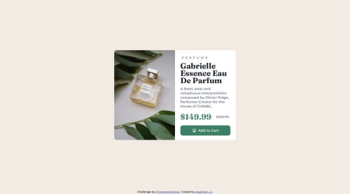 Responsive product preview card using CSS Flexbox coding challenge solution | Frontend Mentor