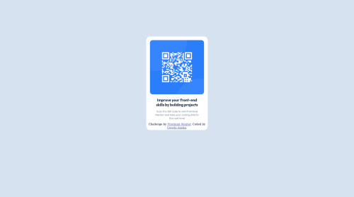 QR CODE solution using HTML and CSS coding challenge solution