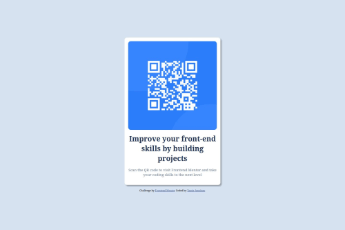 Frontend Mentor | Mobile-first-QR-component-site using html and css coding challenge solution