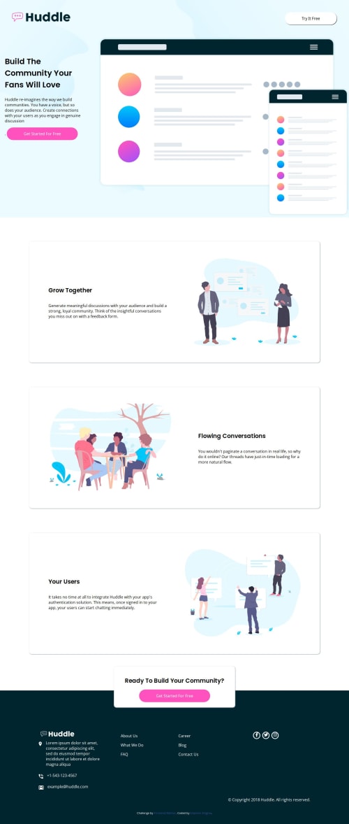 huddle-landing-page-with-alternating-feature-blocks-master coding challenge solution