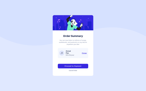 Frontend Mentor | Responsive Order summary component - HTML5 and CSS3 coding challenge solution