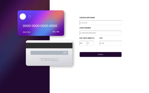 My solution for the Interactive Card Detail Form Challenge coding ...