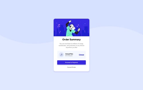 Frontend Mentor Order Summary Coding Challenge Solution