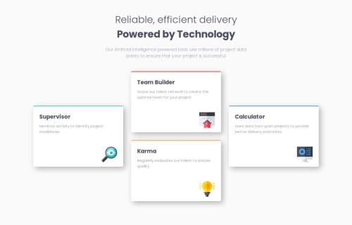 Frontend Mentor Responsive Four Card Page With Html Css Flexbox Grid