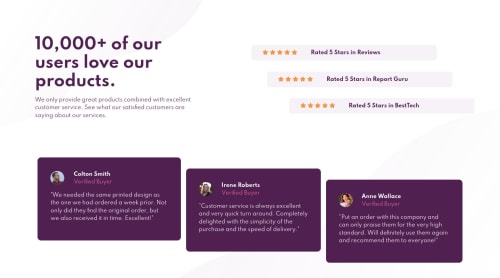 Frontend Mentor | Social Proof Section Master using CSS Flex and CSS Grid coding challenge solution