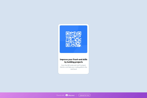 QR Code page using html and flexbox coding challenge solution
