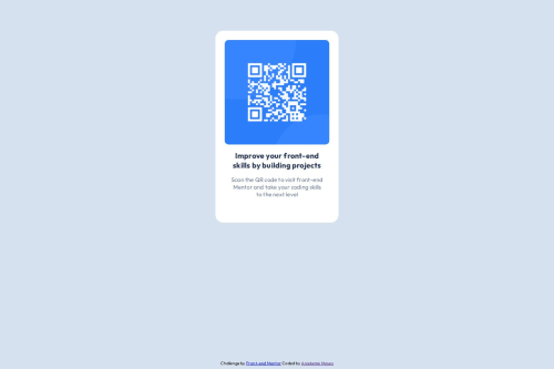 Responsive QR Code Card Element coding challenge solution | Frontend Mentor