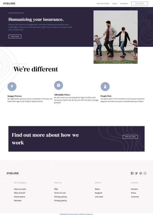 Frontend Mentor | responsive landing page using flexbox coding challenge solution