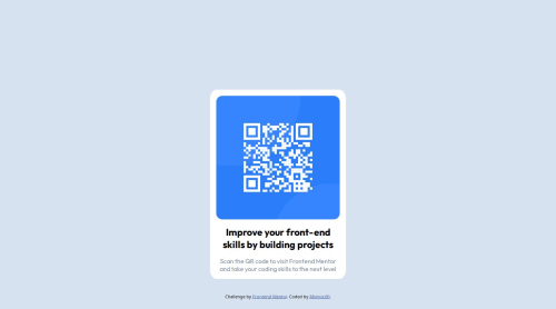 QR code challenge with HTML and CSS coding challenge solution | Frontend Mentor