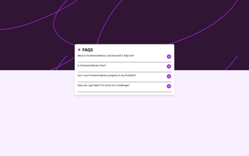 Frontend Mentor | Responsive Faq Accordion using html ,tailwind css and js coding challenge solution