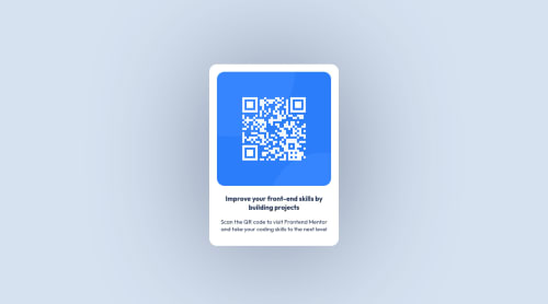 QR component using semantic HTML and Flexbox coding challenge solution