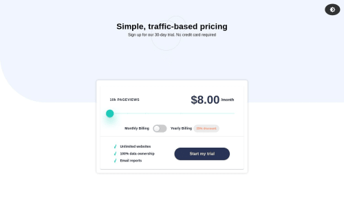 Frontend Mentor Interactive Pricing Component Using Reactjs And