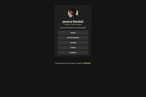 Frontend Mentor | social profile using html and css flex coding challenge solution