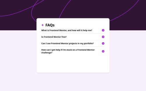 Frontend Mentor | FAQ use React & Tailwind CSS coding challenge solution