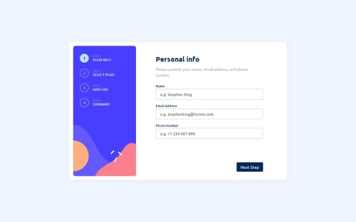 Frontend Mentor Multi Step Form Using Html Css And Javascript Coding Challenge Solution