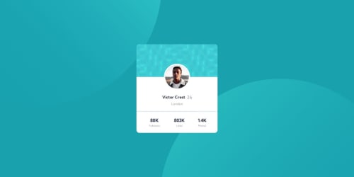 Frontend Mentor | Profile Card Component Main coding challenge solution