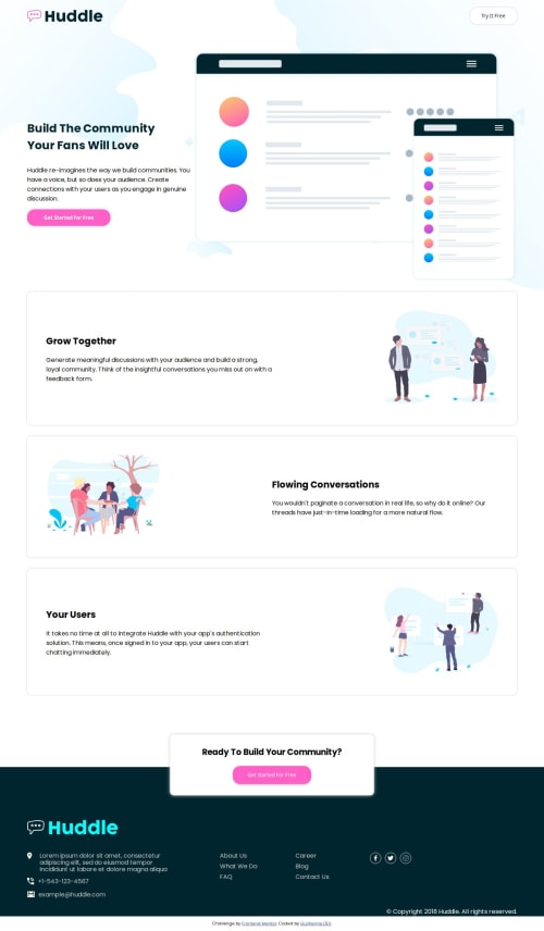 Responsive Landing Page using flexbox, HTML and CSS coding challenge ...