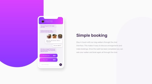 Chat app CSS illustration using HTML and SCSS, BEM naming convention coding challenge solution