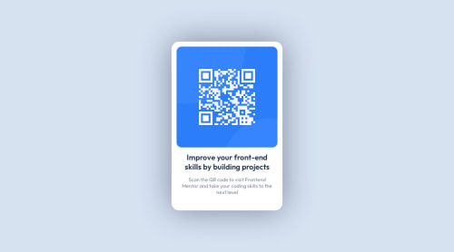 Frontend Mentor | QR code component using HTML, CSS coding challenge solution