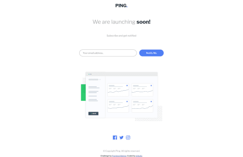 Frontend Mentor | Pingle coming soon page using flexbox coding challenge solution