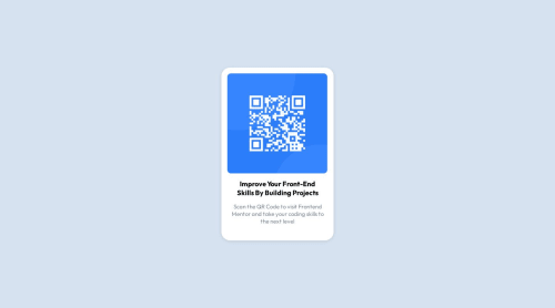 Frontend Mentor | QR Code UI Card Using HTML CSS coding challenge solution