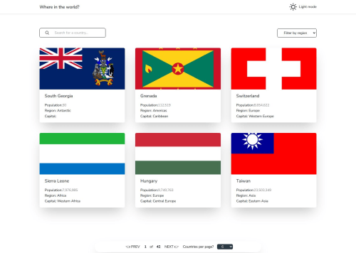 Frontend Mentor | Rest countries Api with reactjs coding challenge solution