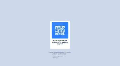 QR code component using basic HTML and CSS coding challenge solution