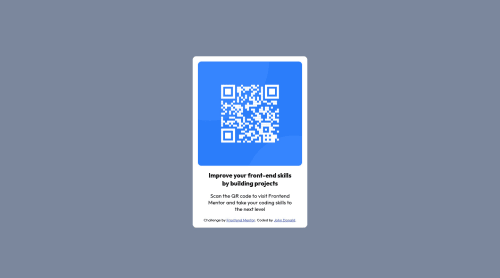Frontend Mentor | QR Code Panel with SCSS and Grid positioning coding challenge solution
