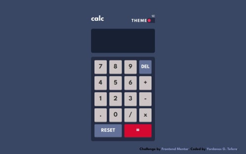 Simple Calculator with Three Themes Using Flexbox and Grid Layout coding challenge solution