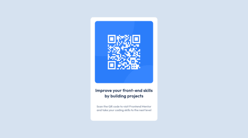 Frontend Mentor | QR code component using HTML and CSS coding challenge solution