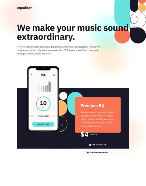 Frontend Mentor Equalizer Responsive Landing Page Using Html And Css Flex And Grid Coding