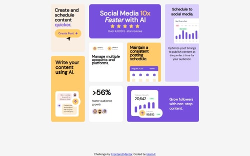 Frontend Mentor | grid CSS and responsive design coding challenge solution