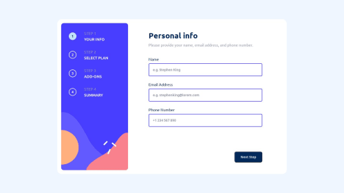 Frontend Mentor Multi Step Form Frontend Mentor Solution Html Css 3647