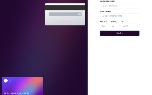 Frontend Mentor Interactive Card Details Form Main Coding Challenge