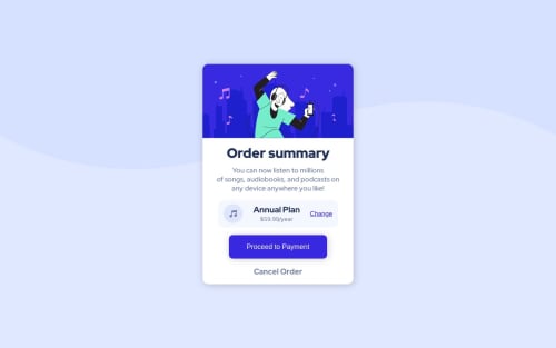 Frontend Mentor | Order summary card coding challenge solution