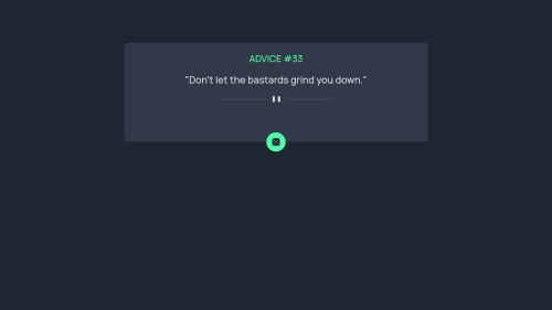 Advice generator app built with html, CSS and JavaScript coding challenge solution | Frontend Mentor