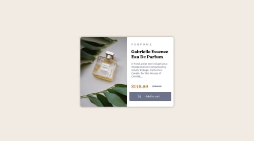 Responsive producto preview card coding challenge solution