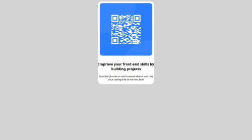 developed QR code component using css and html. coding challenge solution