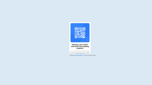 QR component using basic html and css coding challenge solution