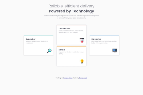 Frontend Mentor Four Card Feature Section Using Html Css Coding Challenge Solution