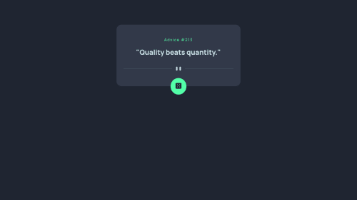 Frontend Mentor | Advice Generator App with React coding challenge solution Frontend Mentor | Advice Generator App with React coding challenge solution