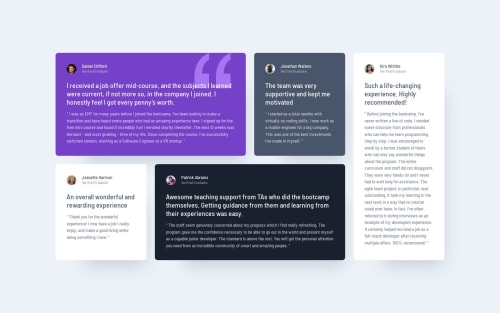 Frontend Mentor Testimonials Grid Using Css Grid Coding Challenge Solution