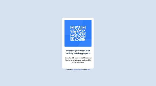Frontend Mentor | QR Code Component using HTML and CSS coding challenge solution